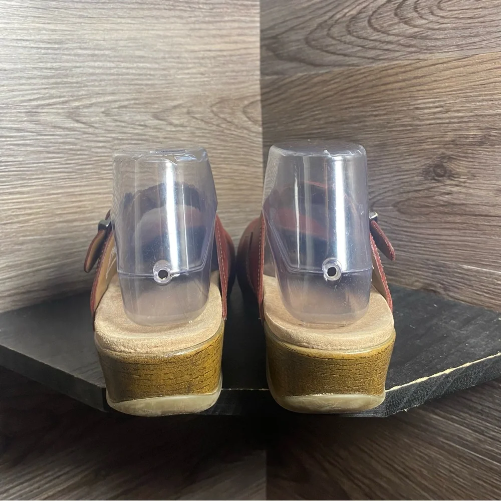 Dansko | Shoes | Dansko Red Brown Mary Jane Clog | Poshmark
